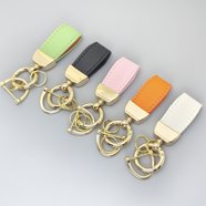 Compact Key Chain Organizer With Leather Strap, Smart Key Ring Holds 8 ...