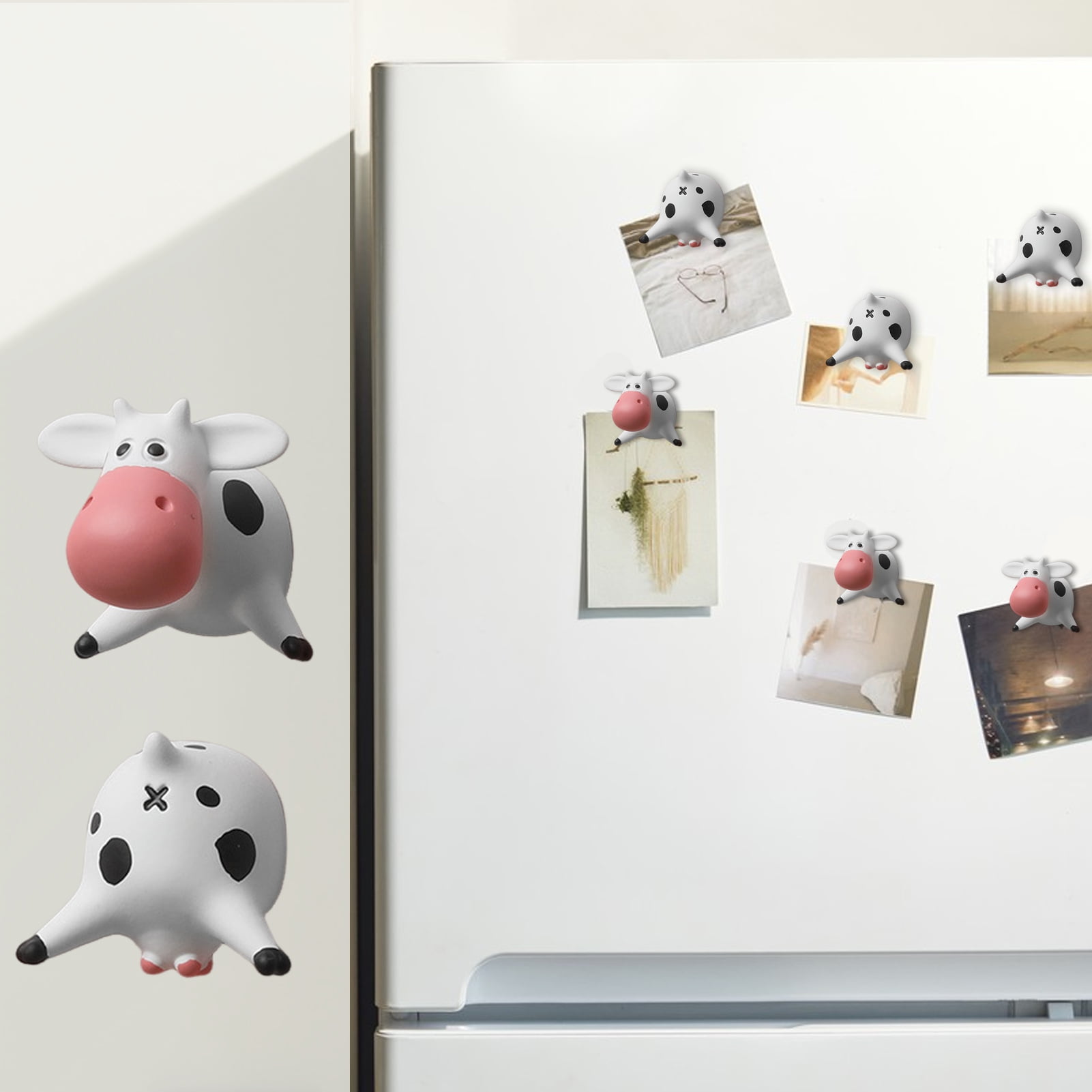 Tnobhg Dairy Cow Refrigerator Magnet Resin 3D Cattle Animal Microwave ...