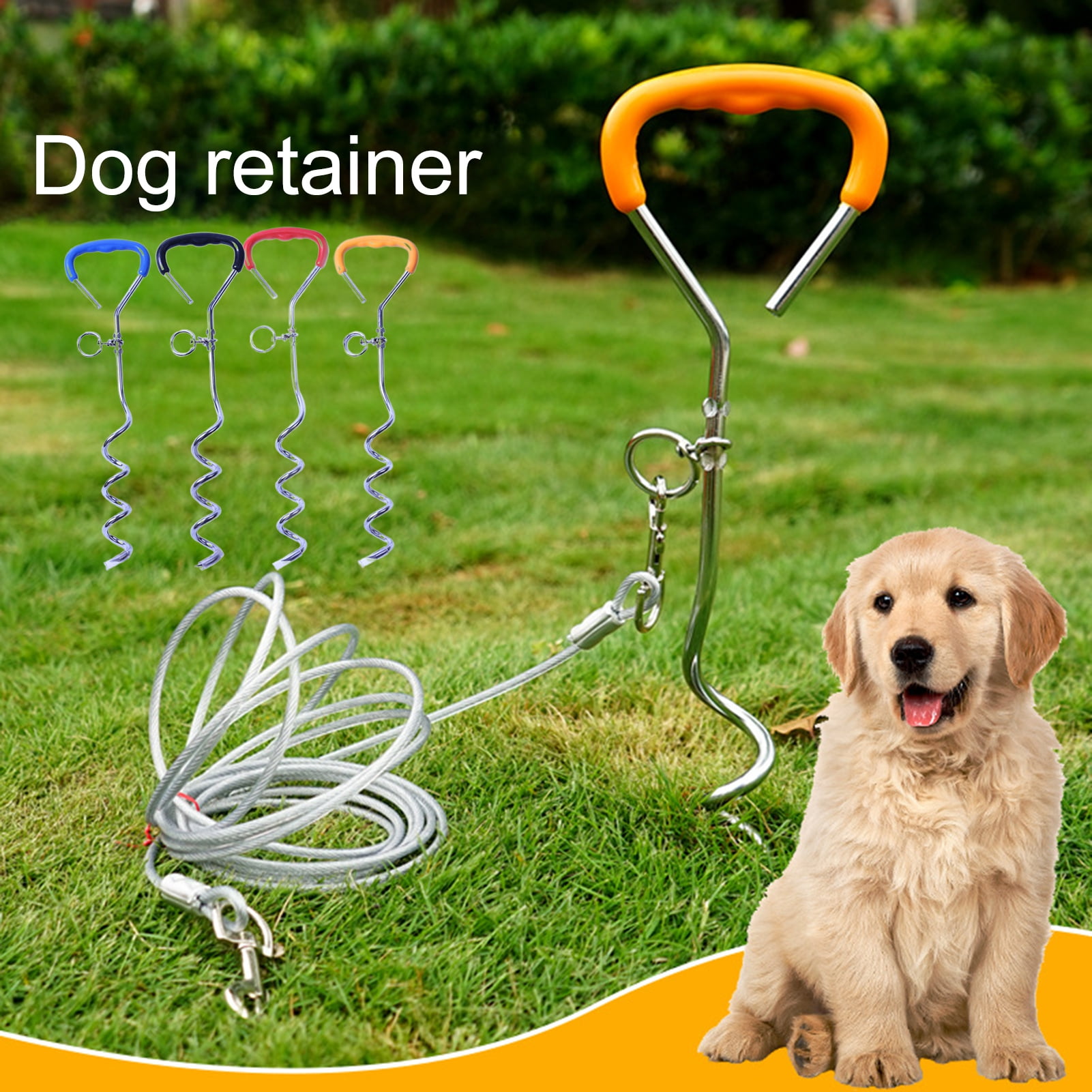 Tnobhg Dog Stake 360 Degree Rotating Ring Ergonomic Handle Heavy Duty ...