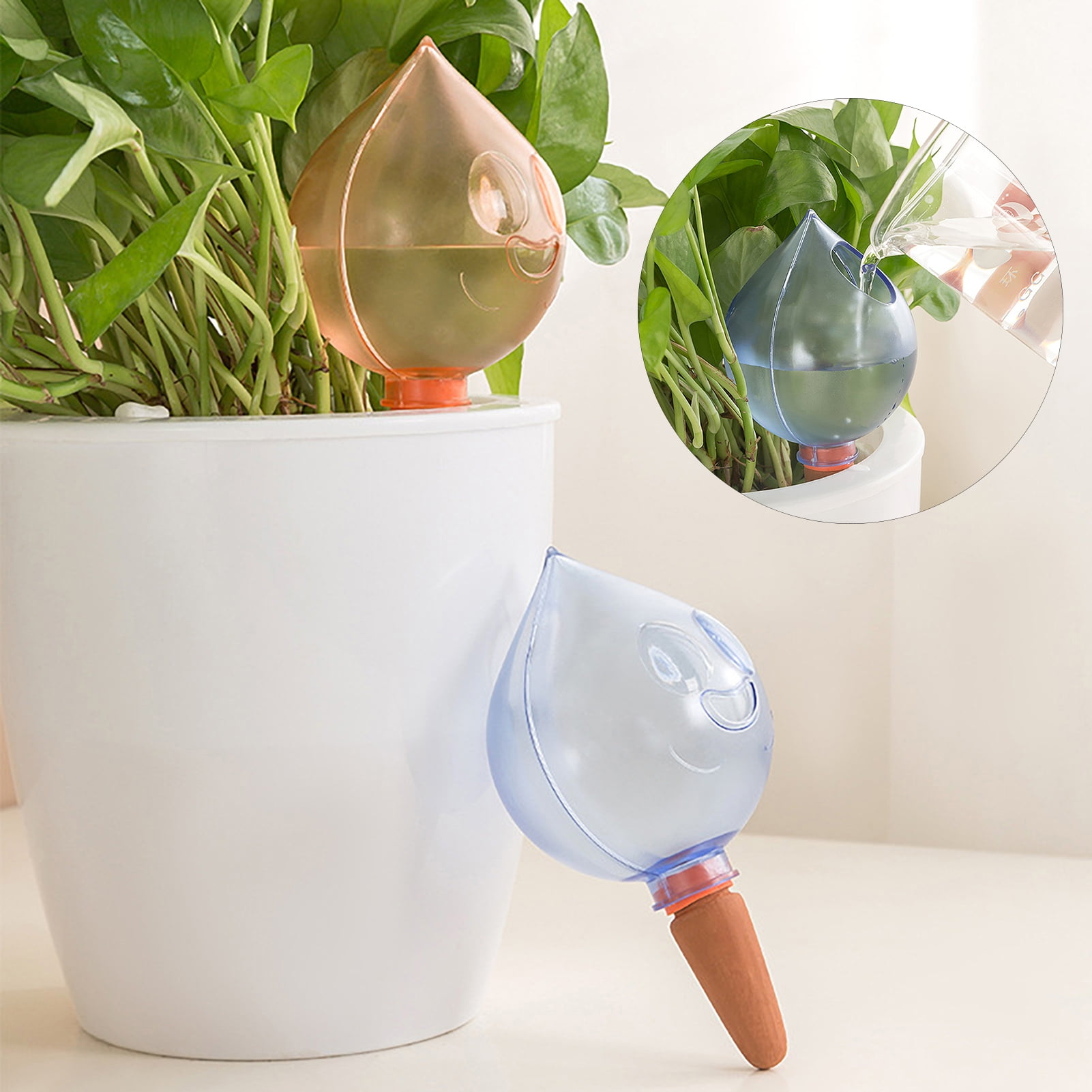 Tnobhg Drip Irrigation Series Automatic Watering Globe Plastic Plant ...