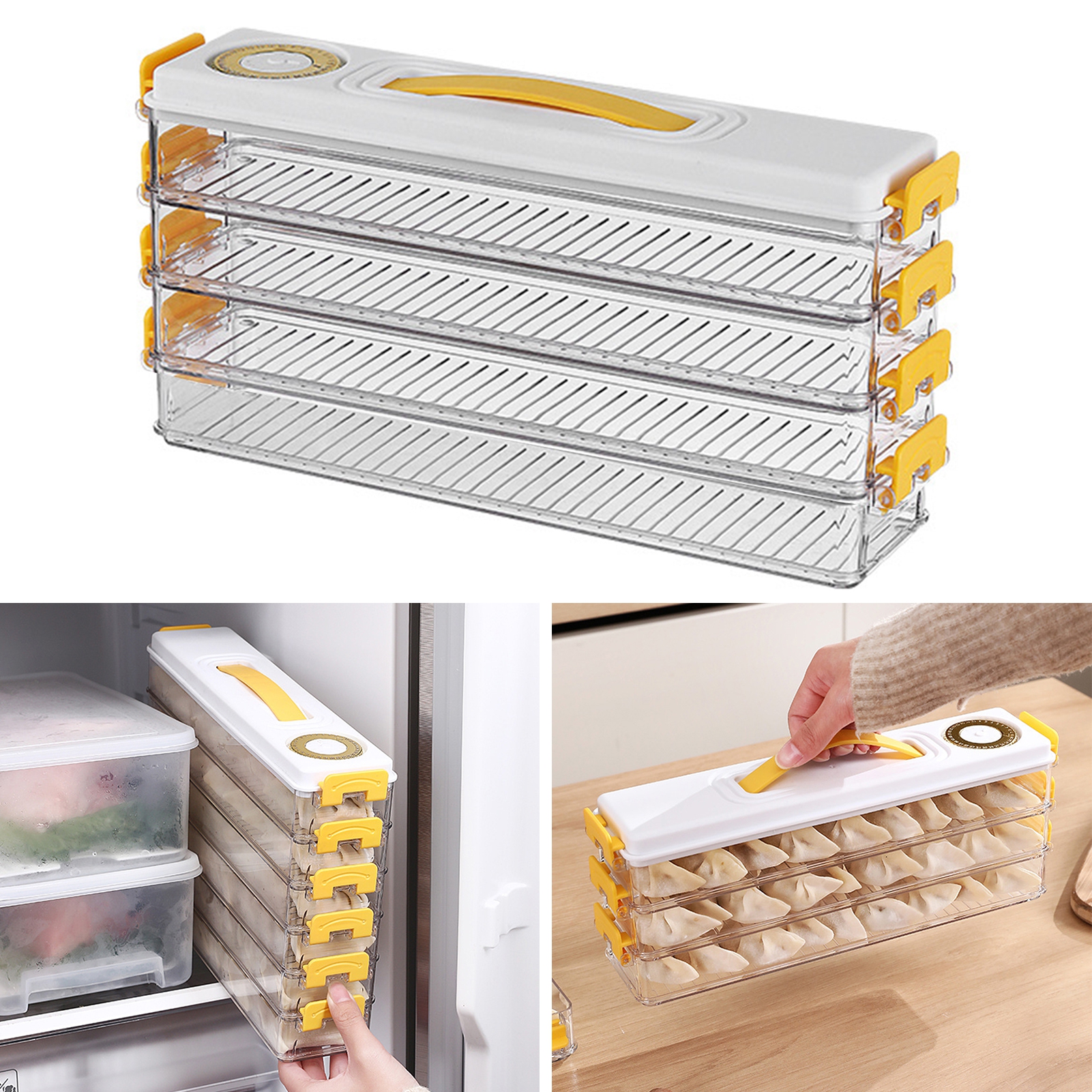Tnobhg Dumpling Box Refrigerator Food Dumpling Container Multi Layers ...
