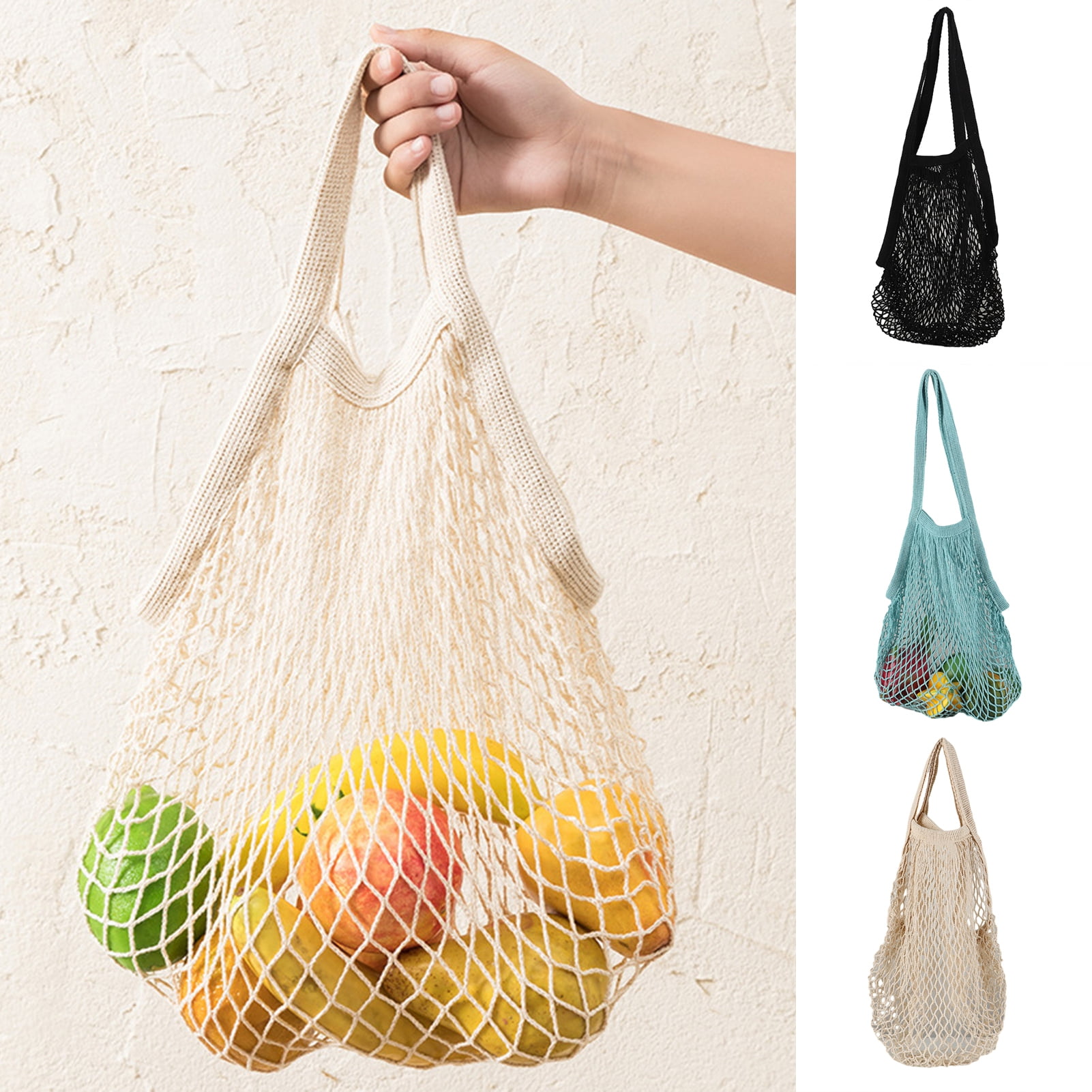 Tnobhg Grocery Bag Soft Portable Handle Foldable Reusable Washable ...