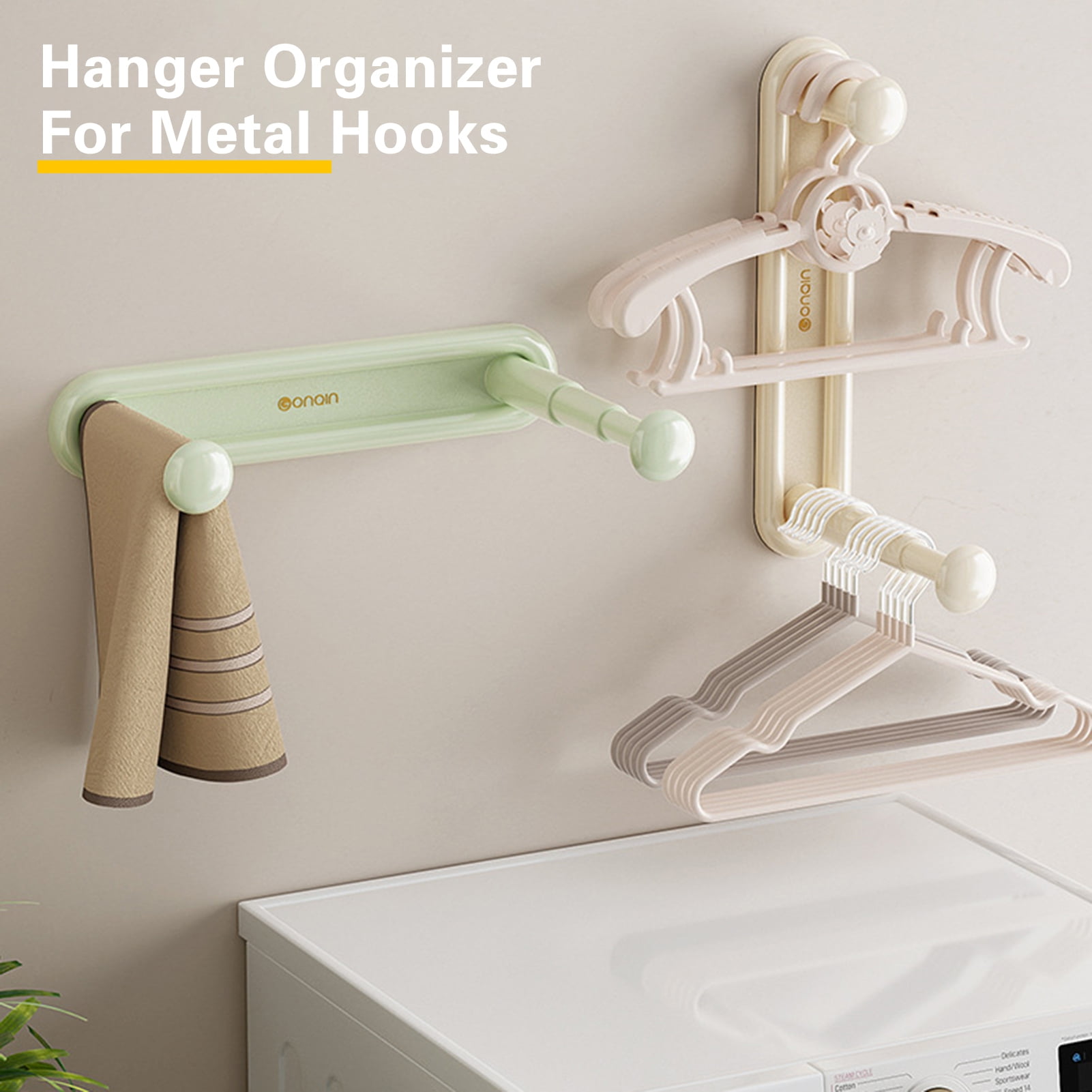 Tnobhg Hanger Organizer Waterproof Space-saving Hanging Organizer Rack ...