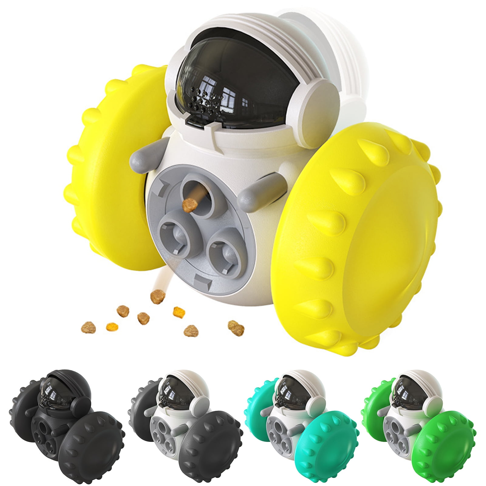 Tnobhg Interactive Dog Toy Robot Shapes Food Dispensing Slow Feeder ...