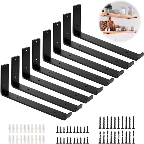 Tnobhg Iron Wall Triangle Bracket Easy Installation Heavy Duty L-shaped ...