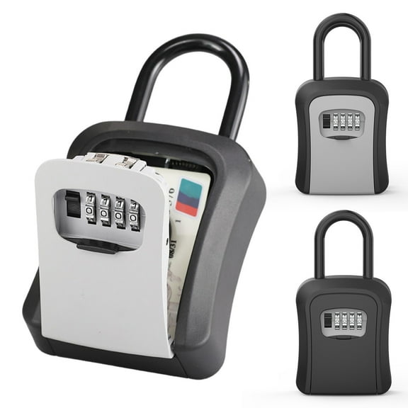 Key Lock Box, [New Version] Lock Box for House Key, Portable Lockbox ...
