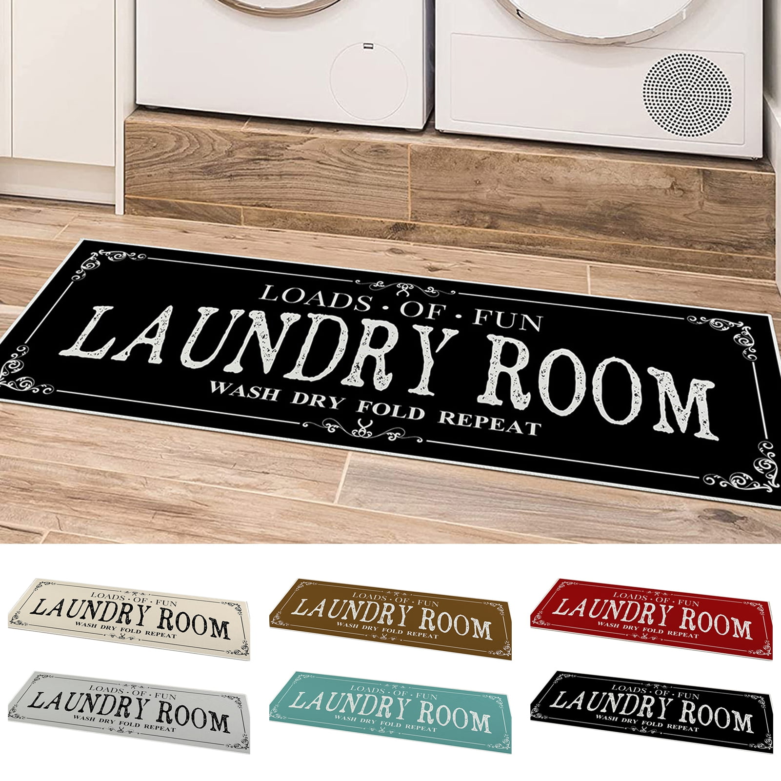 Tnobhg Laundry Room Rug Super Soft Highly Water Absorption Wear ...