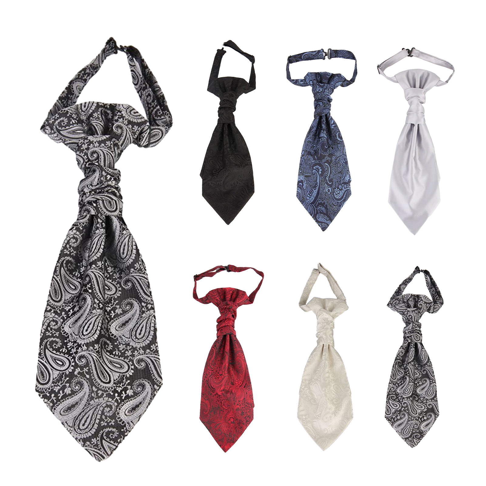 Tnobhg Men Tie Double Layers Vintage Formal Business Style Adjustable ...