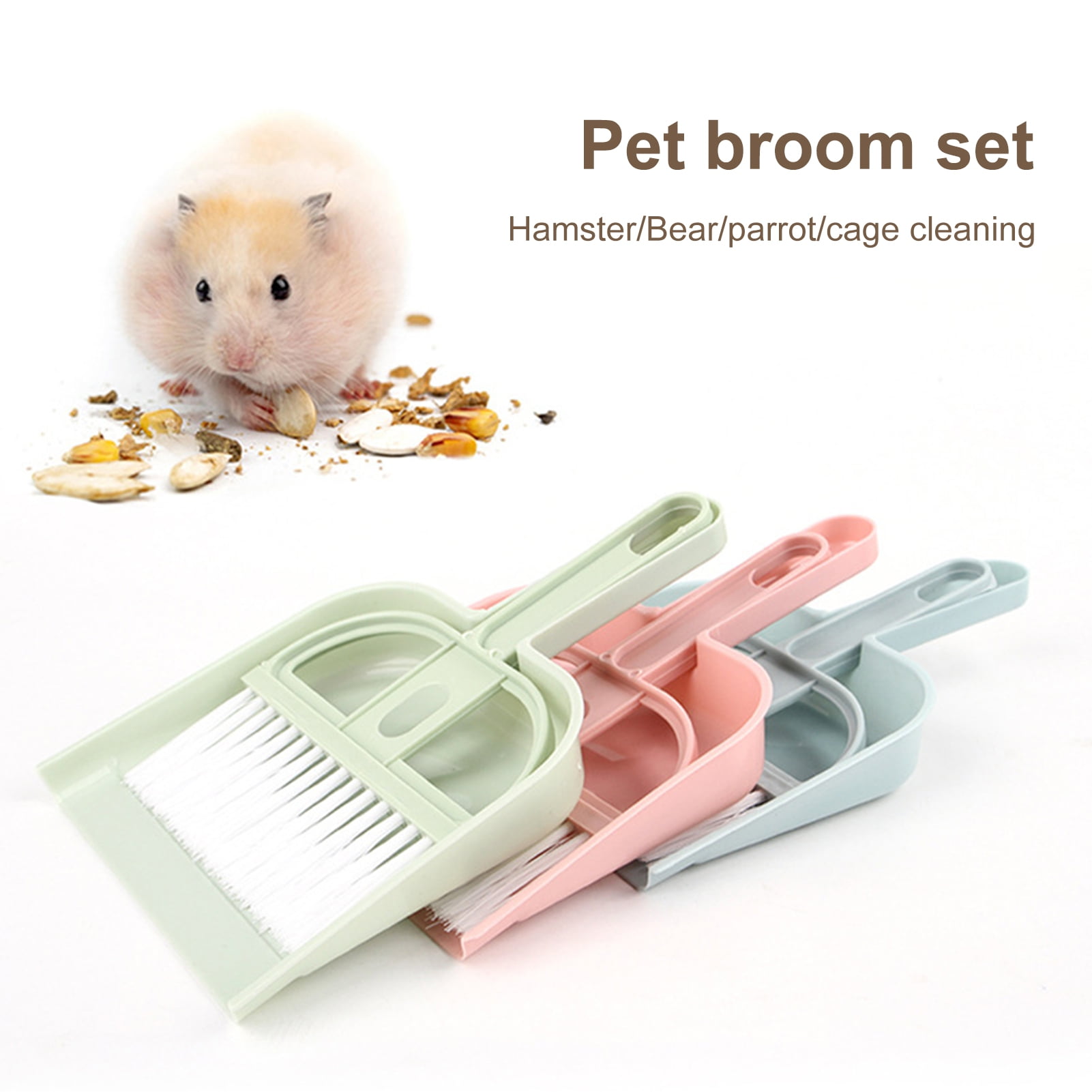 Tnobhg Mini Broom Dustpan Set Compact Lightweight with Hanging Hole Soft Durable Bristle Scratch ...