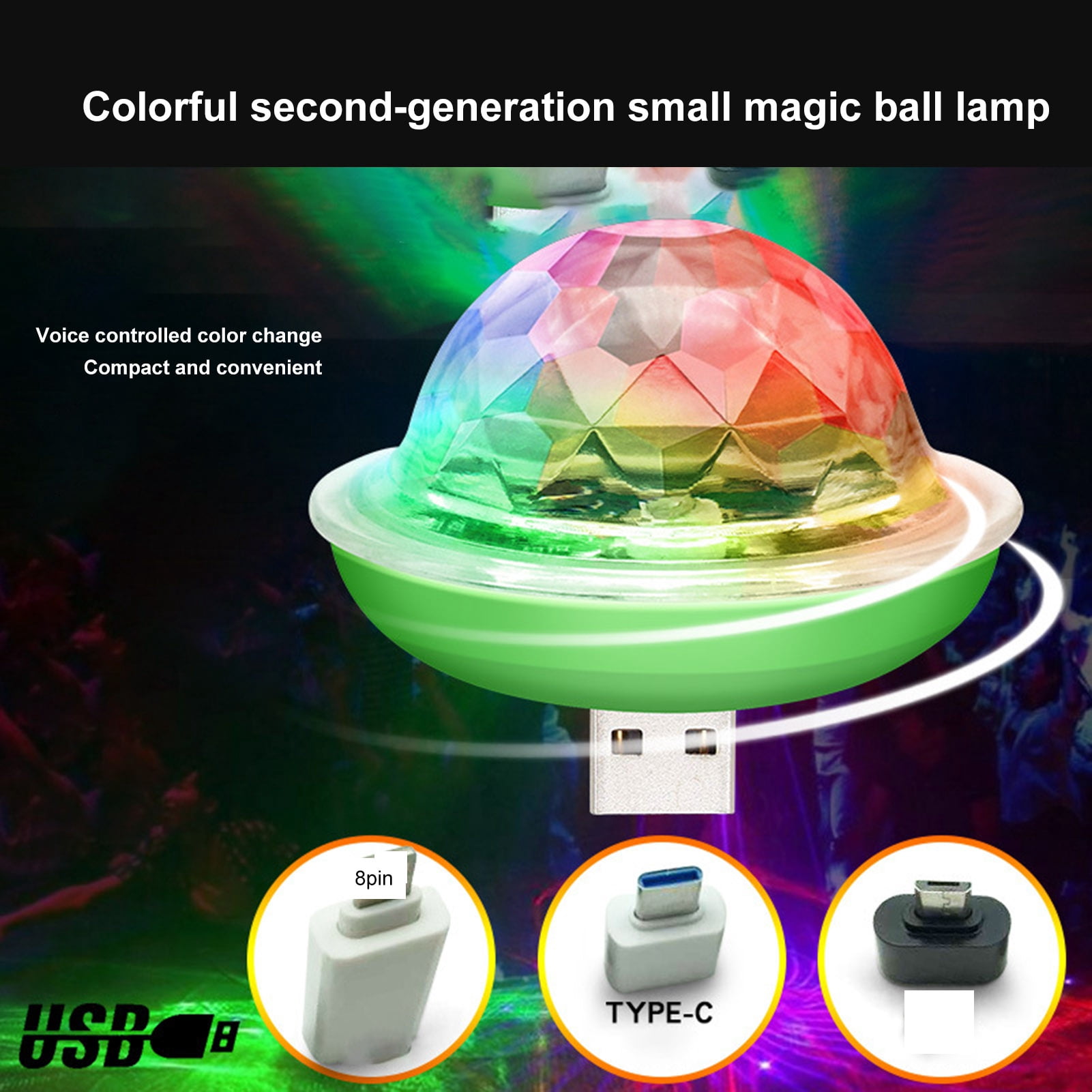 Tnobhg Mini DJ Party Light Super Bright Colorful RGB LED Lighting ...