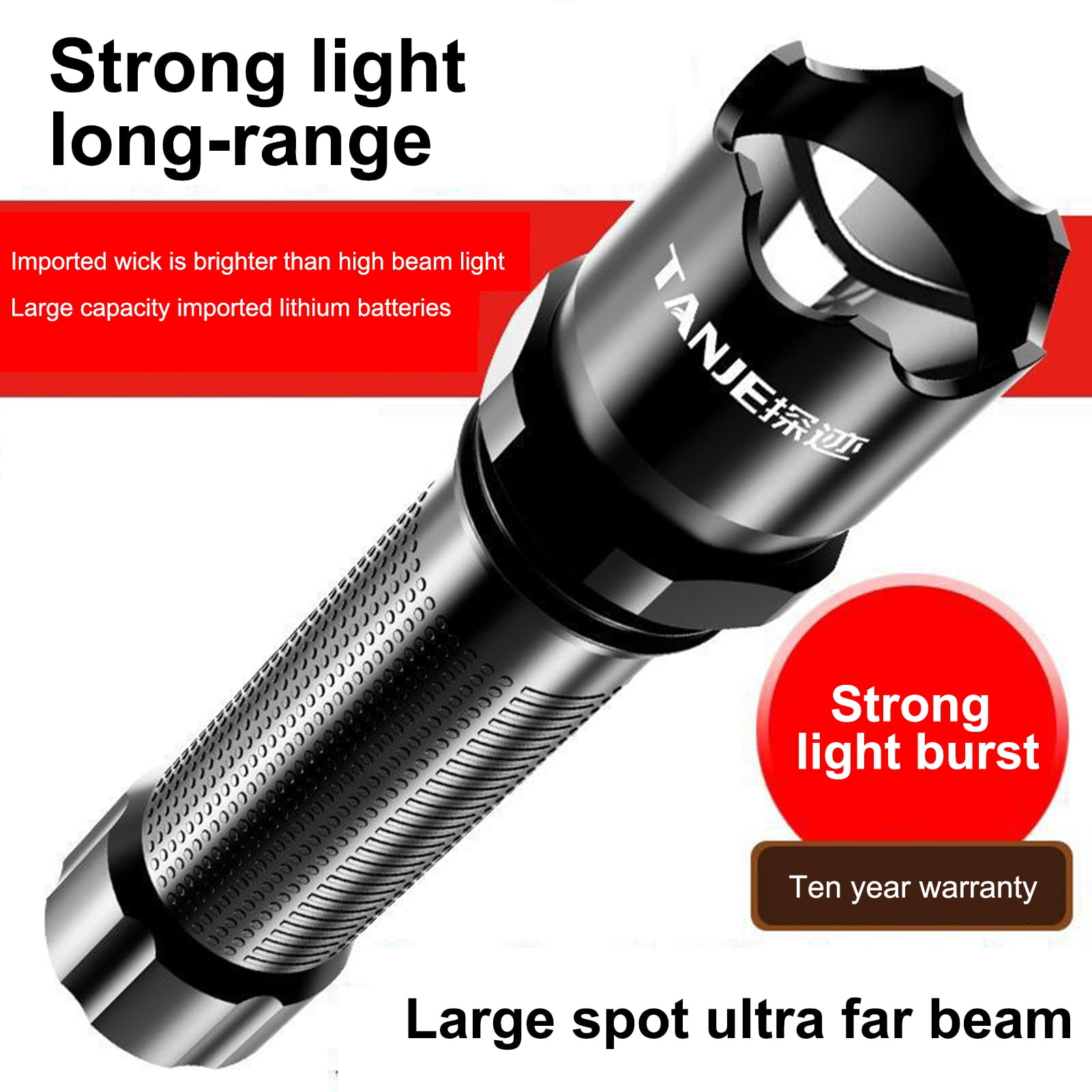 Tnobhg Mini Flashlight Ultra-bright High Lumens Long Irradiation ...