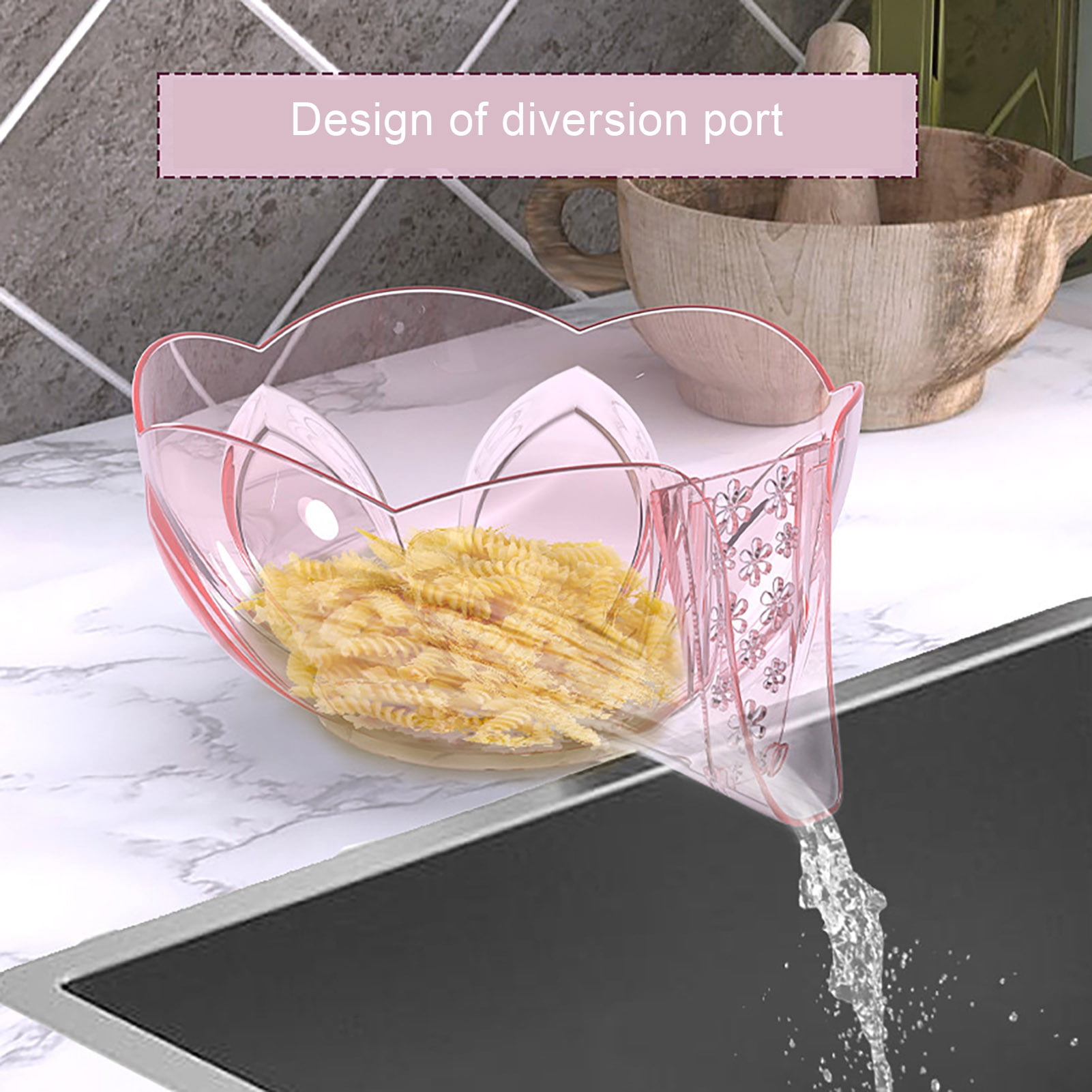 Tnobhg Multifunctional Drainer Basket Fruit Washing Bowl with Filter ...