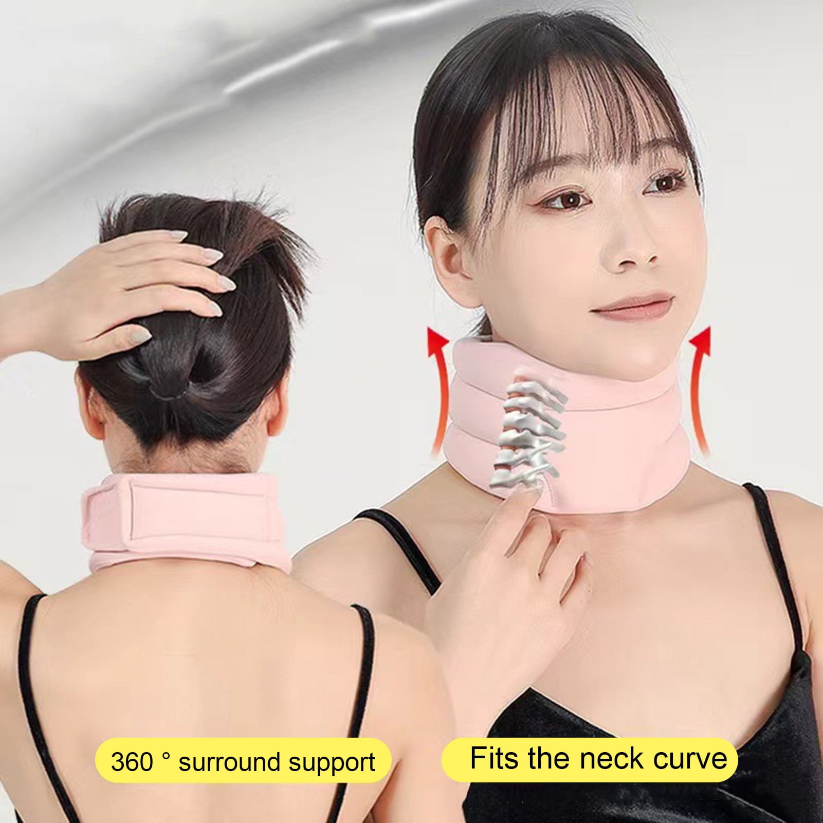 Tnobhg Neck Brace Cervical Collar Adjustable Neck Cushion Prevents Snoring Improves Sleep ...