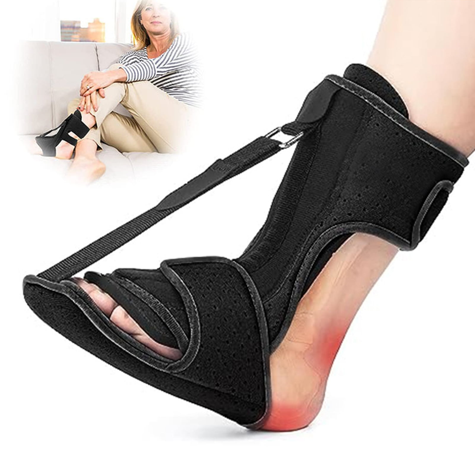 Tnobhg Plantar Fasciitis Night Splint with Fastener Tape Breathable ...