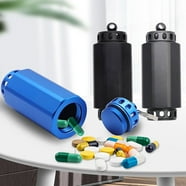 BE-TOOL Mini Aluminum Keychain Pill Container Medication Pill Case Box ...