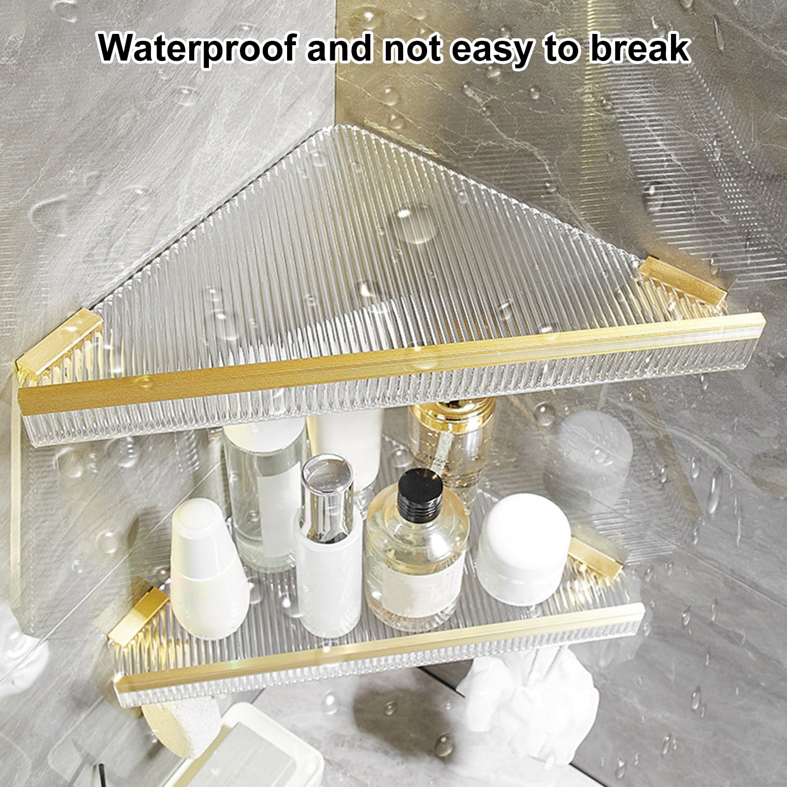 Tnobhg Shower Shelf Punch Free Easy Installation Strong Bearing ...