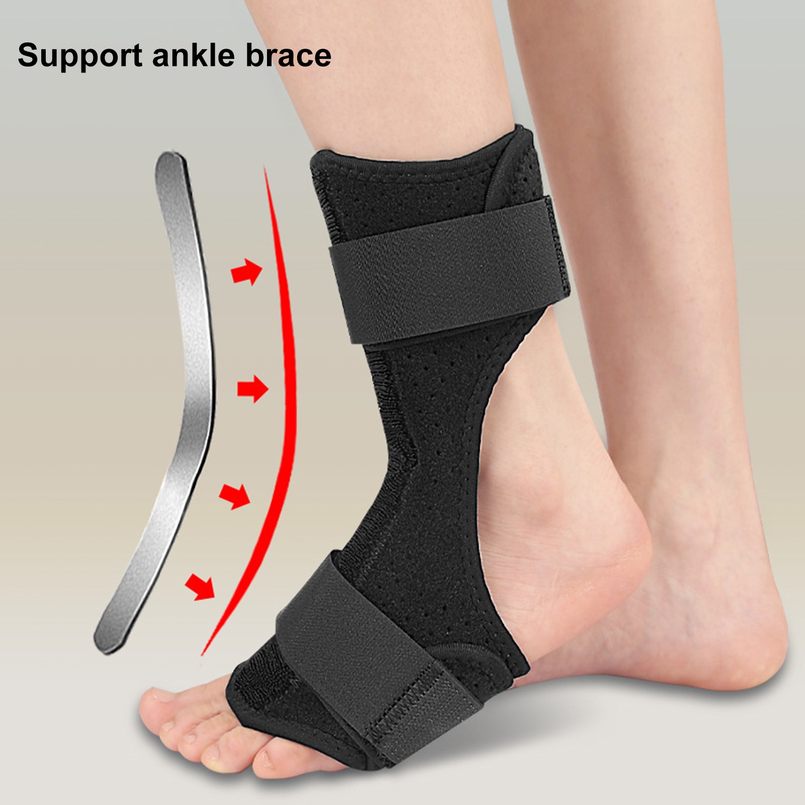 Tnobhg Sports Ankle Support with Fastener Tape Super Soft Breathable ...