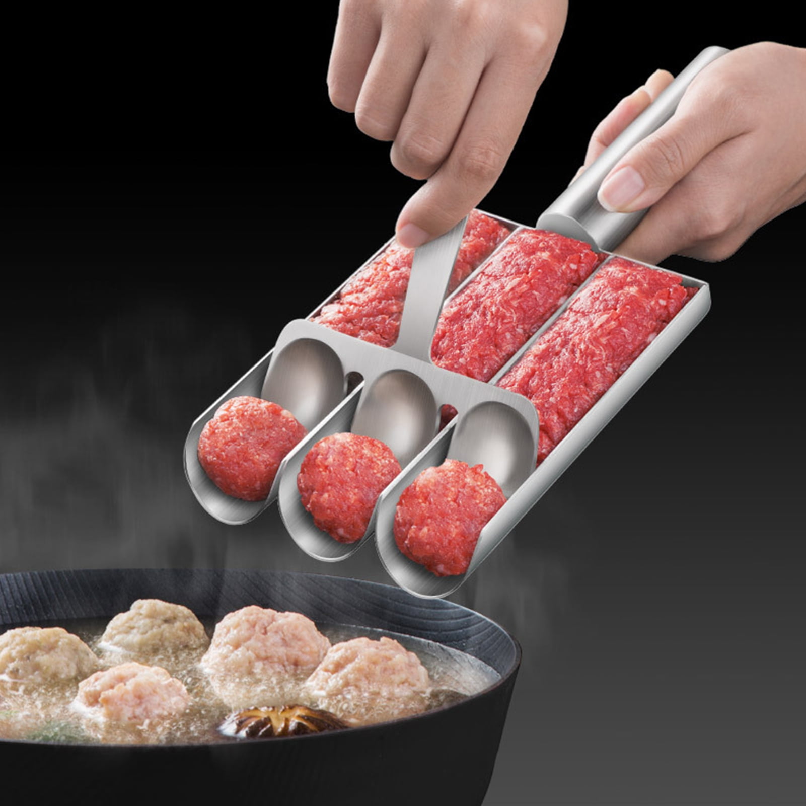 Tnobhg Stainless Steel Meatball Maker Easy to Use Mess-Free Non-stick ...