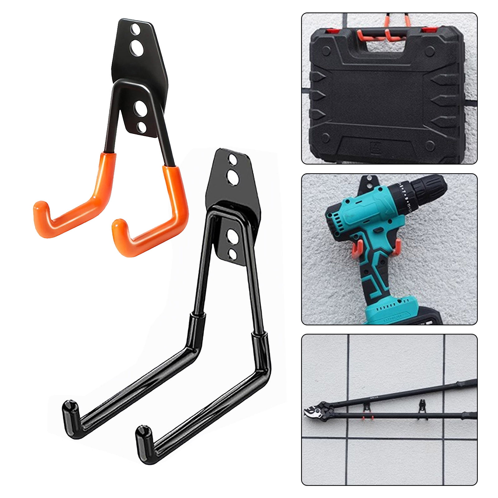 Tnobhg Wall Hook with 2 Nails Great Load Bearing Heavy Duty Anti-slip Anti-rust Warehouse Garage ...