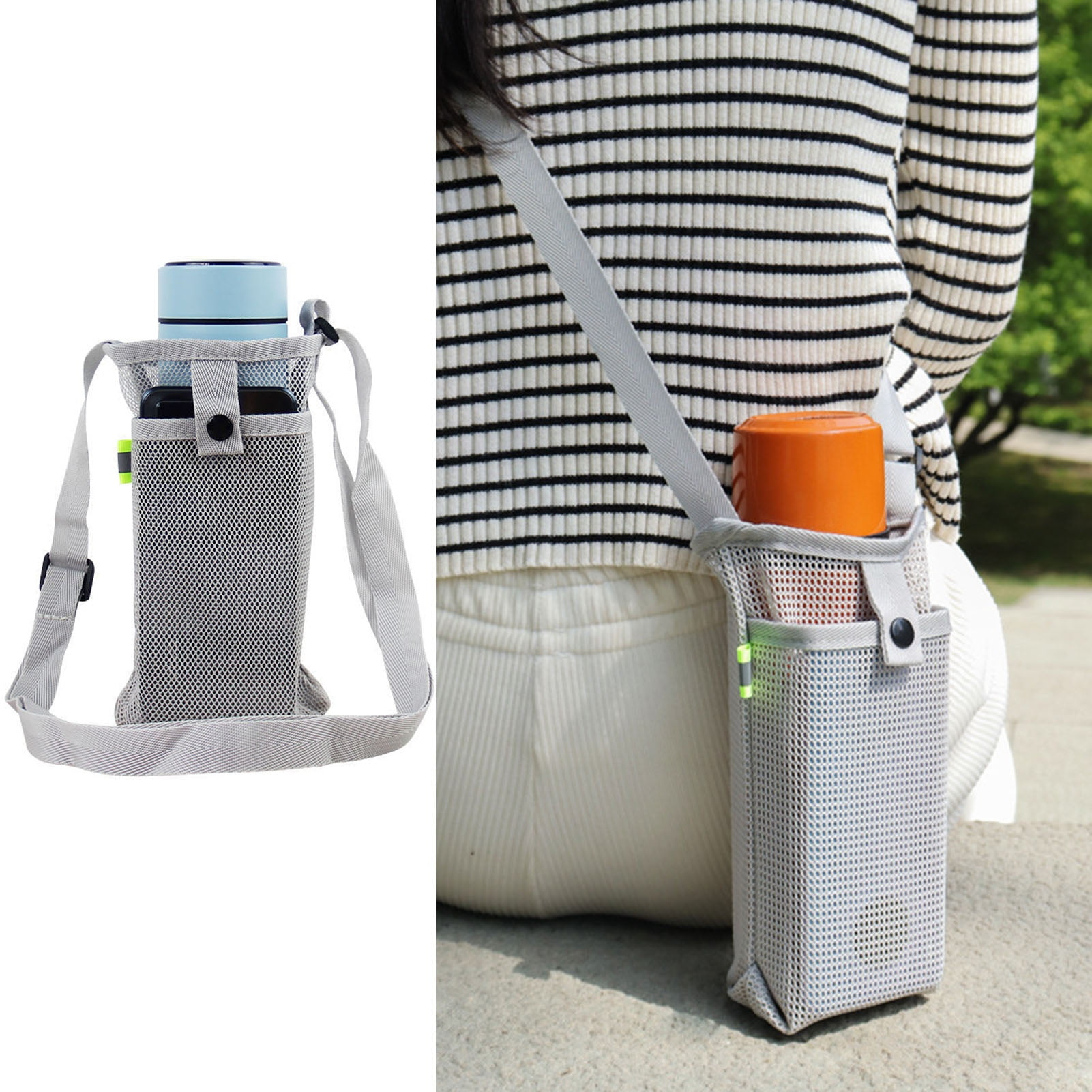 Tnobhg Water Bottle Holder with Adjustable Shoulder Strap Portable ...