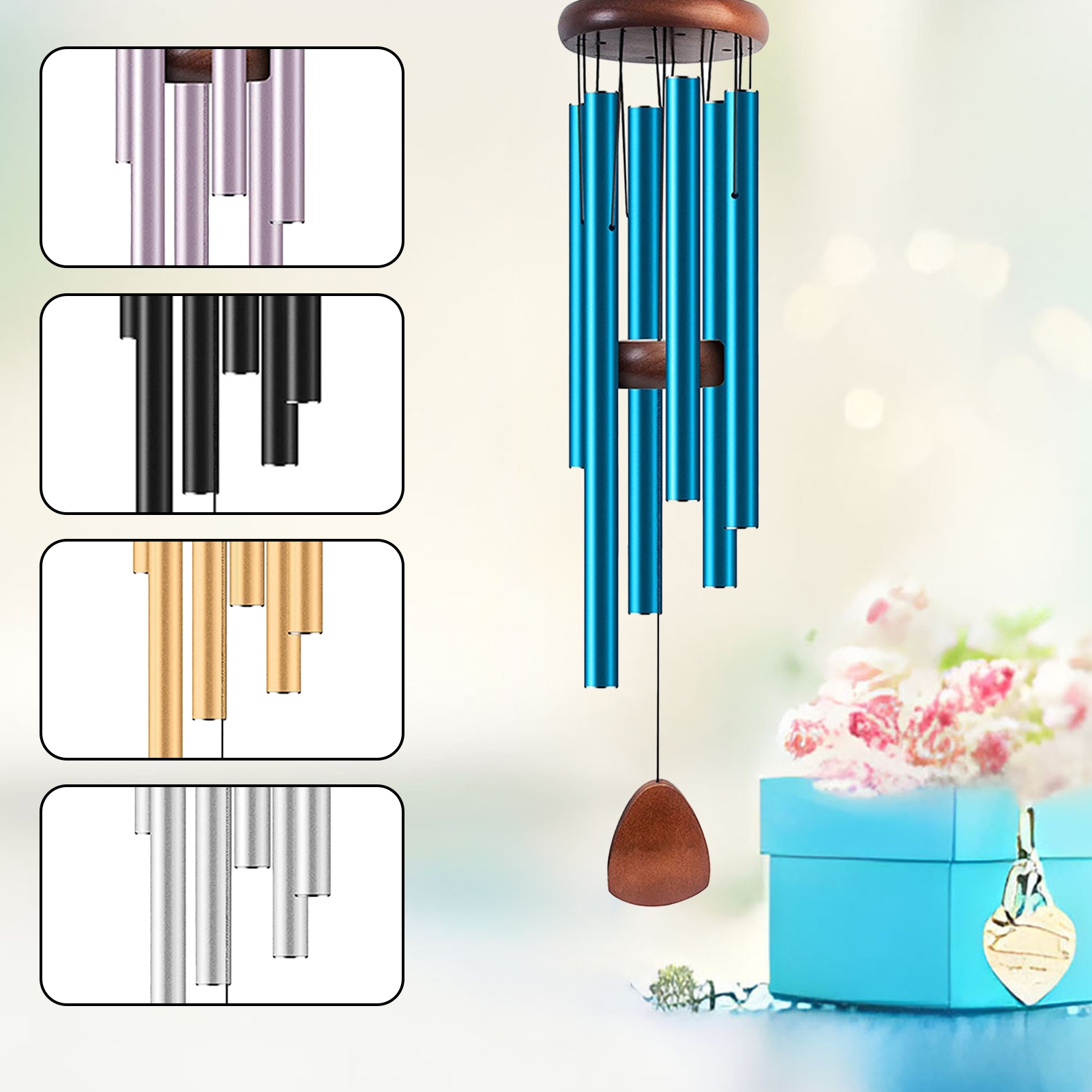 Tnobhg Wind Chime Aluminum Tube Wind Chime Pendant Memorial Hanging ...