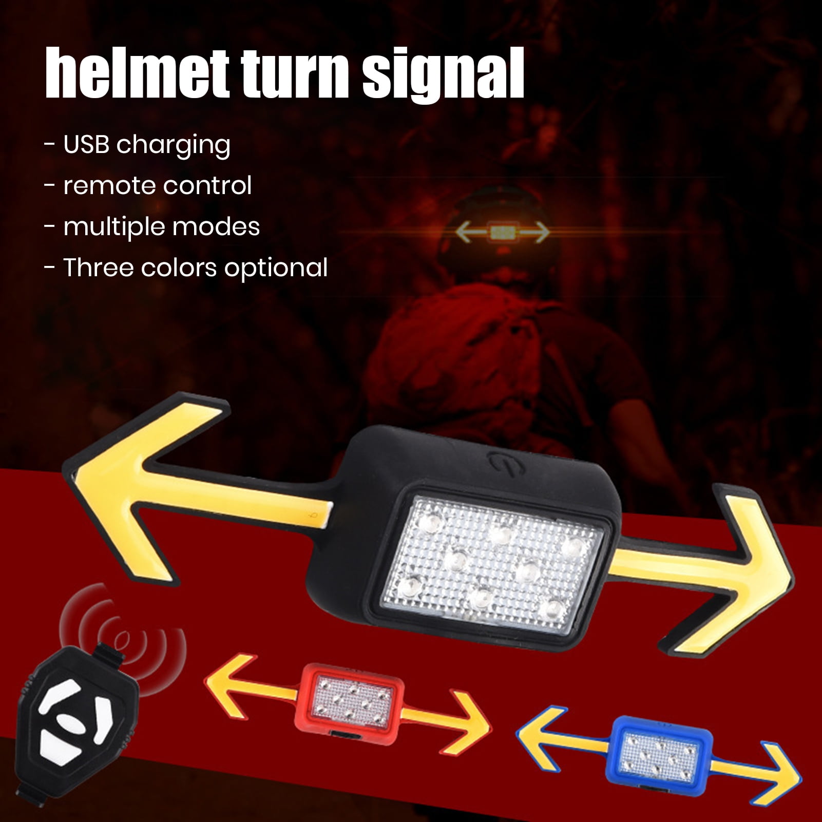 Tnobhg Wireless Bike Turn Signals Light Helmet Turn Signal Bicycle Rear ...