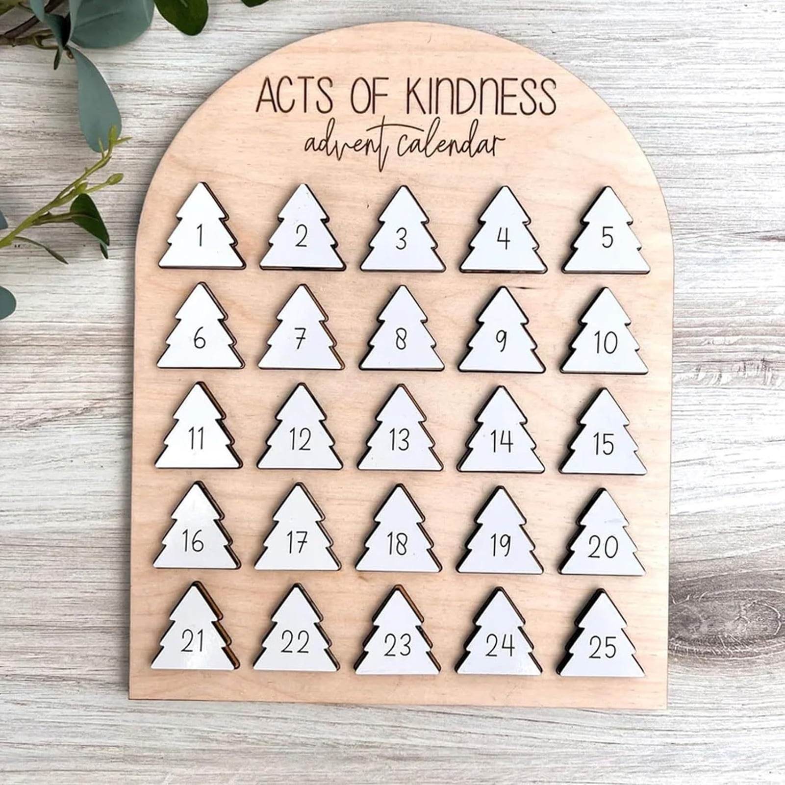 Tnobhg Wooden Christmas Advent Calendar Acts of Kindness Advent ...