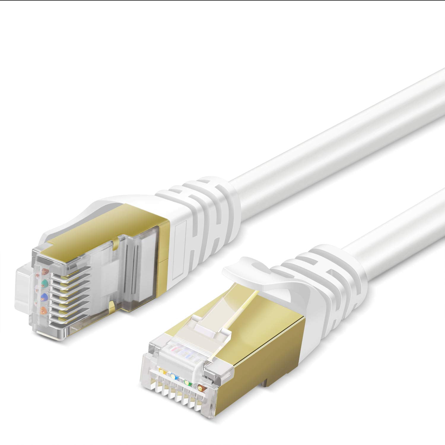 Tnp Cat 7 Ethernet Cable 50Ft High Speed 10 Gbps 600Mhz White Cat7 ...