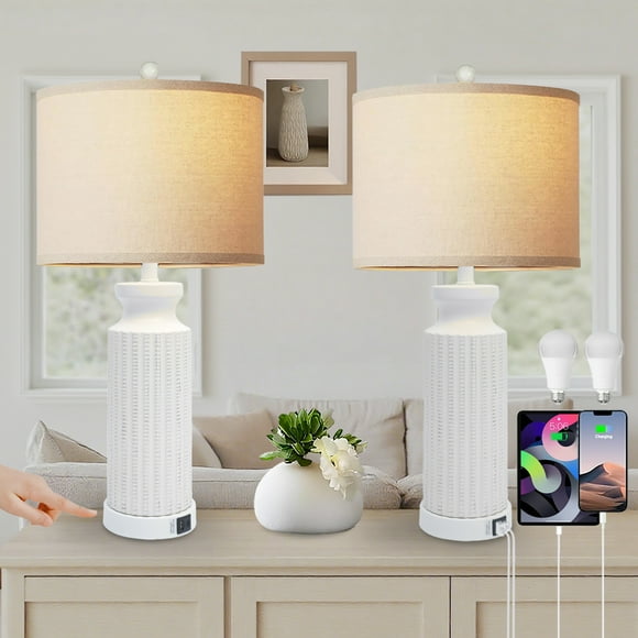 Side Table Lamp Combo