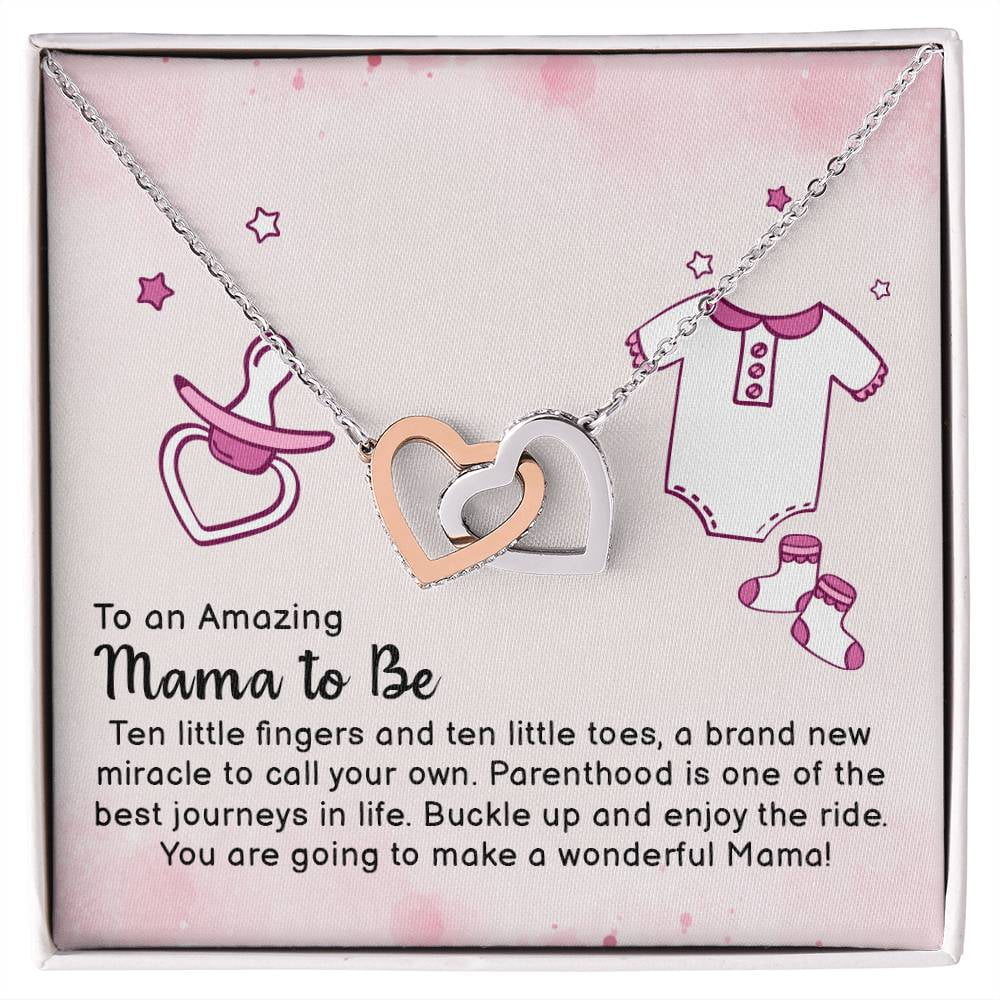 To An Amazing Mama To Be, Interlocking Hearts Necklace, Gift Box ...