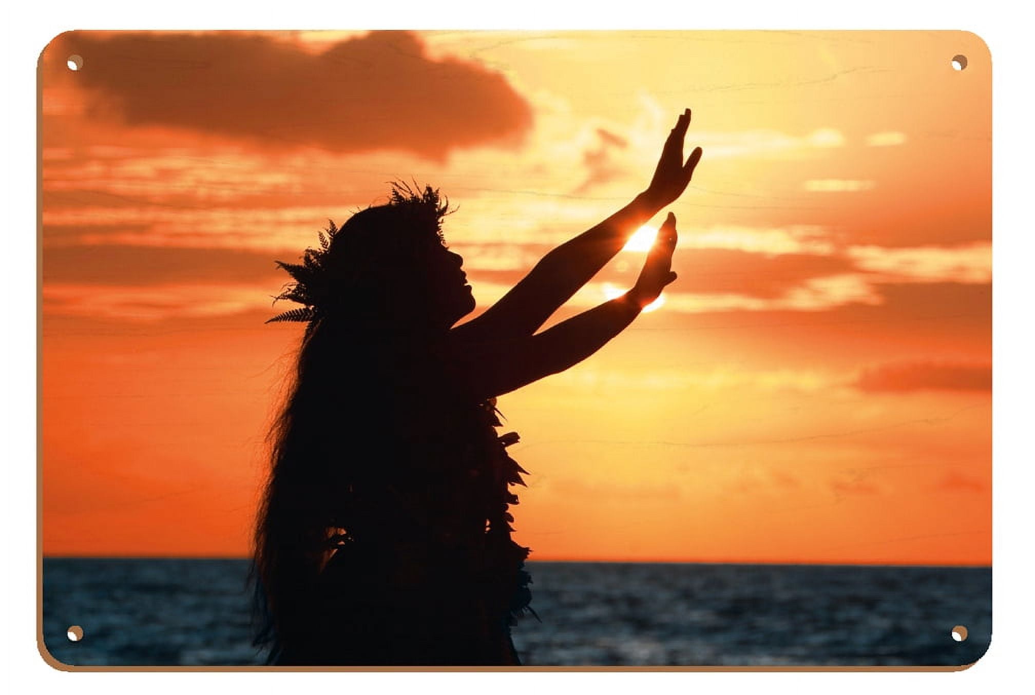 To Ask A Blessing (Pule Hoʻopōmaikaʻi) - Hula Dancer at Sunset - From ...