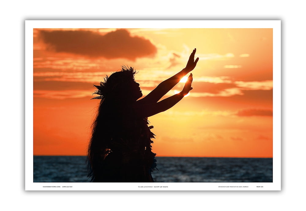 To Ask A Blessing (Pule Hoʻopōmaikaʻi) - Hula Dancer at Sunset - From ...