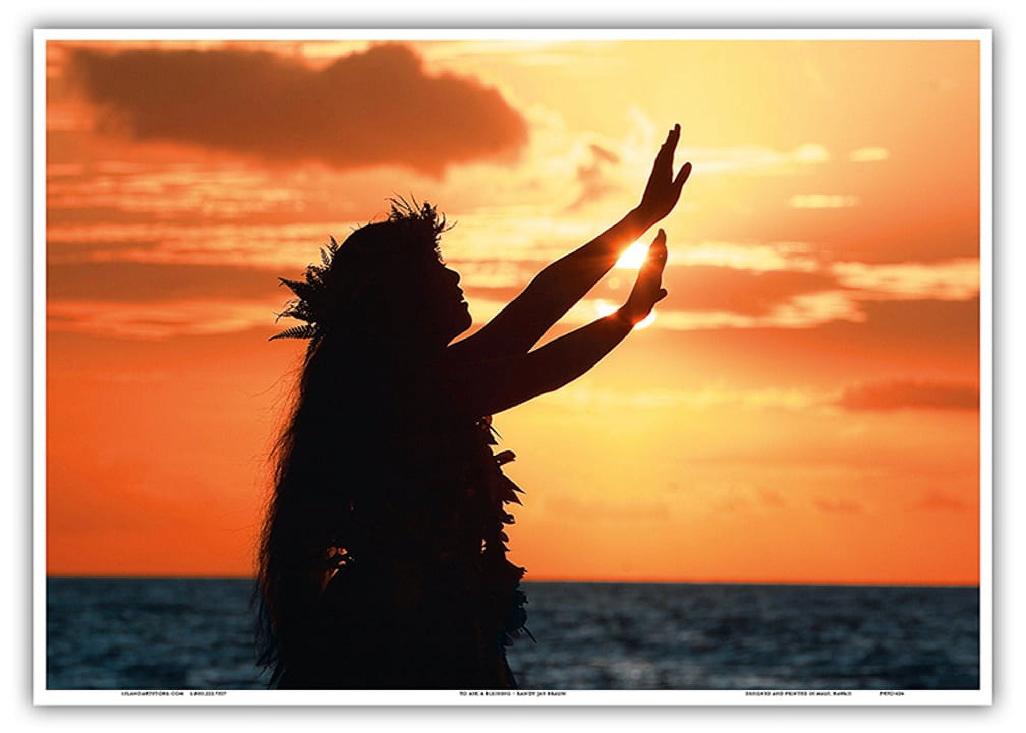 To Ask A Blessing (Pule Hoʻopōmaikaʻi) - Hula Dancer at Sunset - From ...