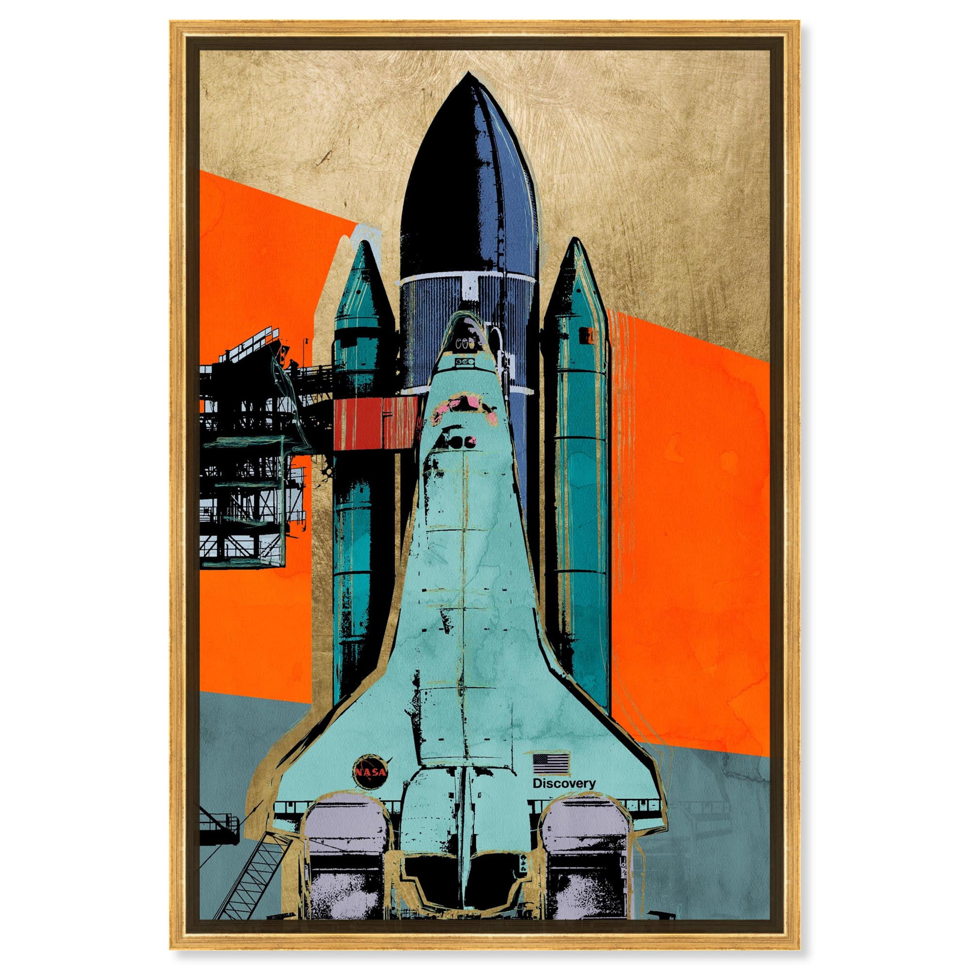 To Beyond Canvas Miami Inspired Art Prints by Art Remedy, Gold Frame ...