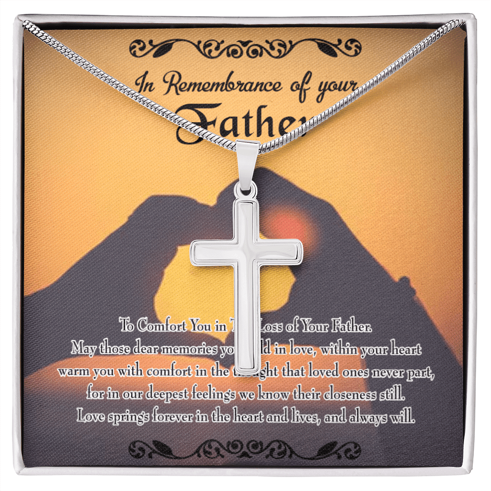 To Comfort You Dad Memorial Dad Memorial Cross Necklace Sympathy Loss ...