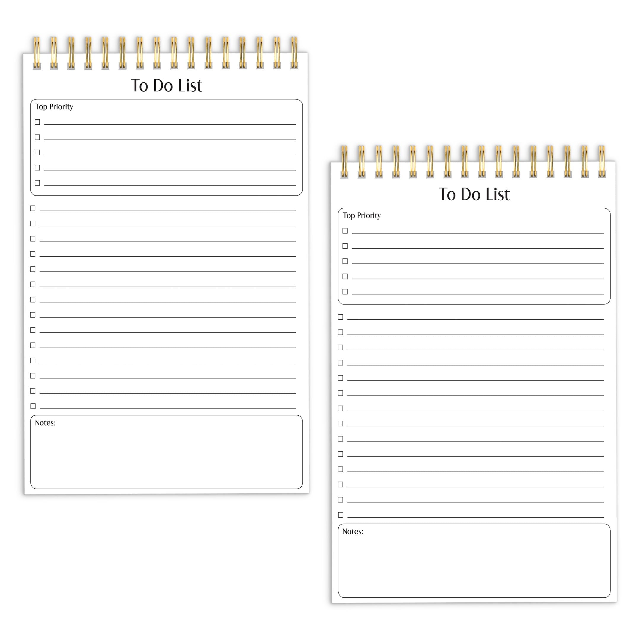 Better Office Products Double Wire Spiral Notepads, 5.5" x 8.5", White ...