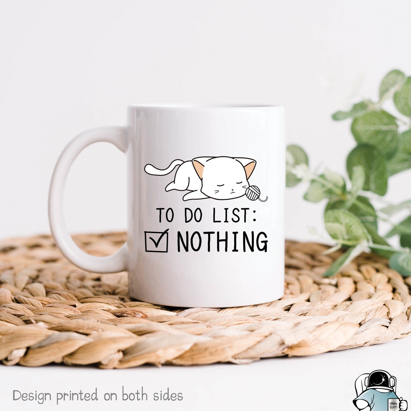 To Do List Nothing Cat Coffee Mug • Funny Lazy Pet Owner Gift - Walmart.com