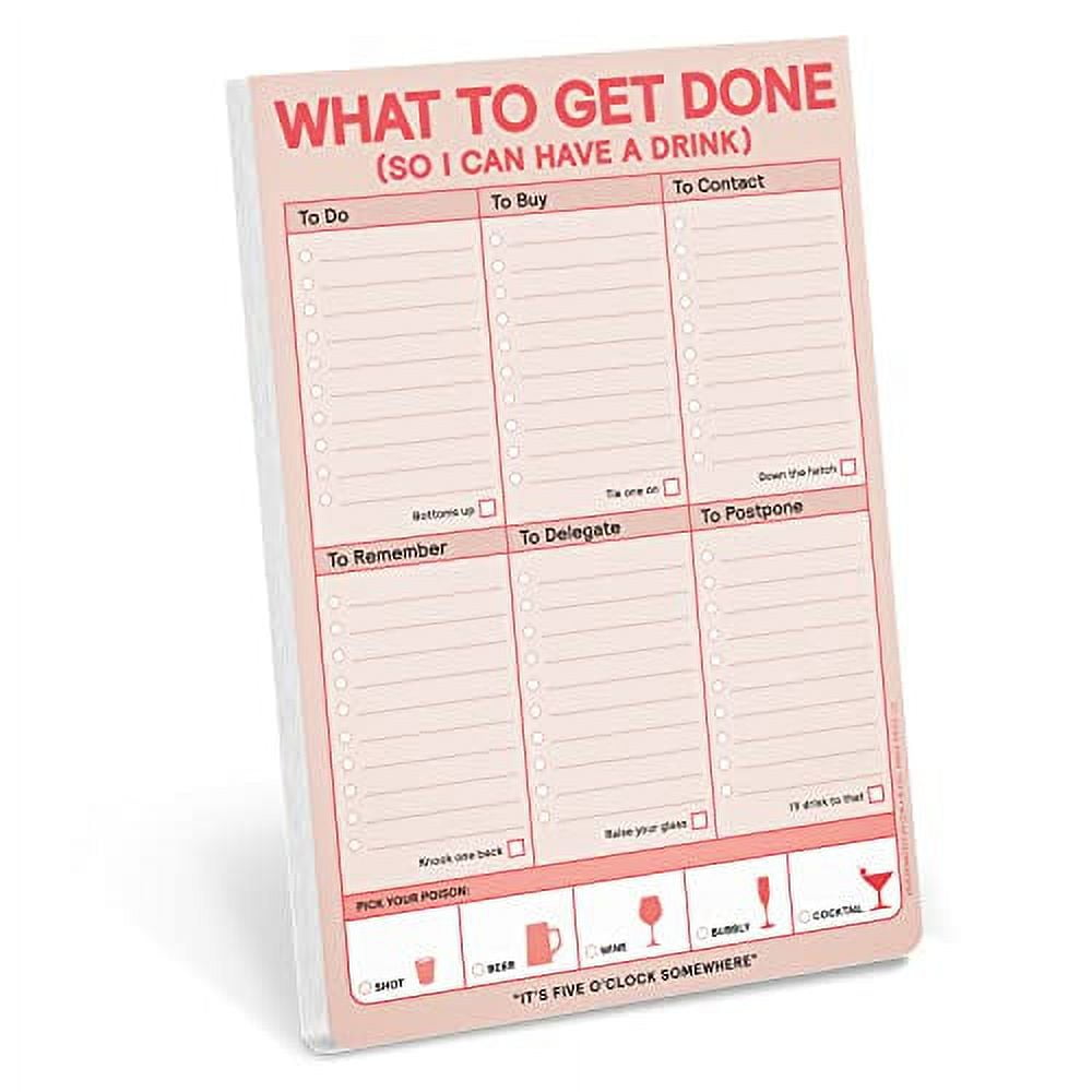 To Do List Pad, Daily Planner, and 1-Count (So I can have a drink ...