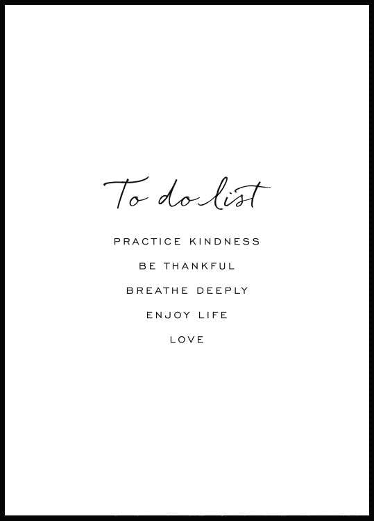 To Do List Poster Wall Art, Modern Wall Decor For Living Room Bedroom ...