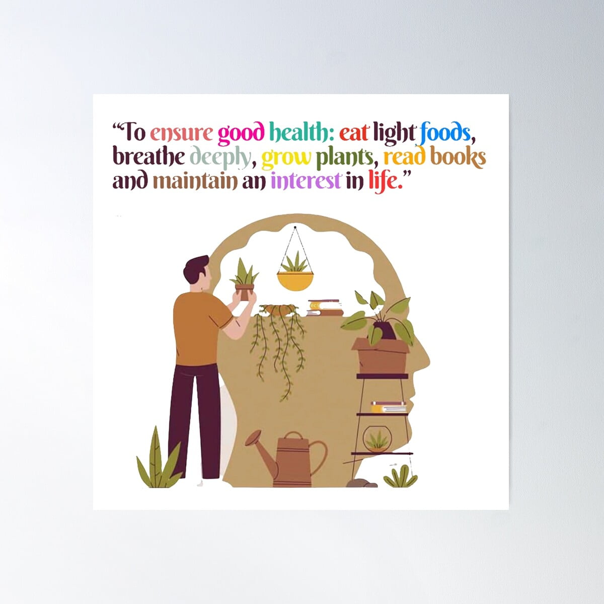 To Ensure Good Health..... Poster Wall Art, Modern Wall Decor For ...