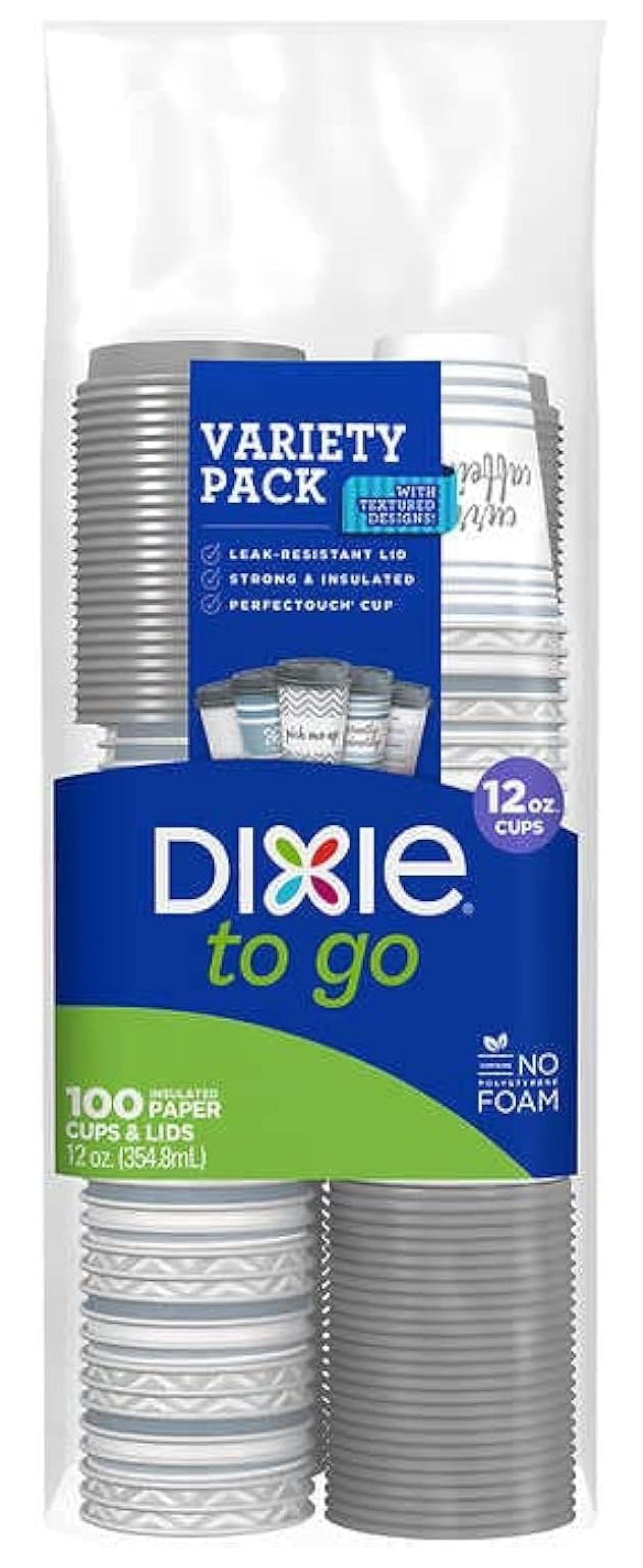 To Go Coffee Cups and Lids, 12 Oz, 120 Count, Assorted Designs ...