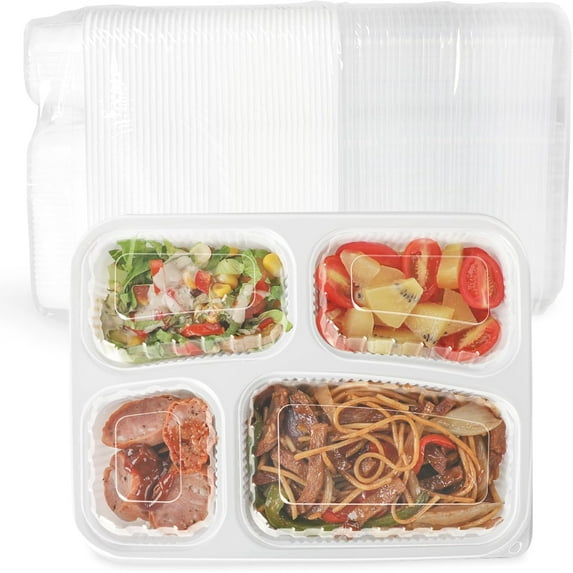 To Go Containers, 40 Pack 34oz White Meal Prep Container BPA Free ...
