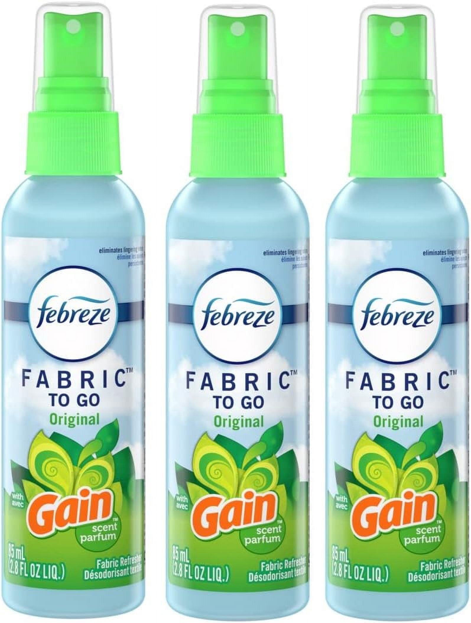 To Go Fabric Refresher 2.8 Ounce Spray, Gain Original Scent, 3 Pack ...