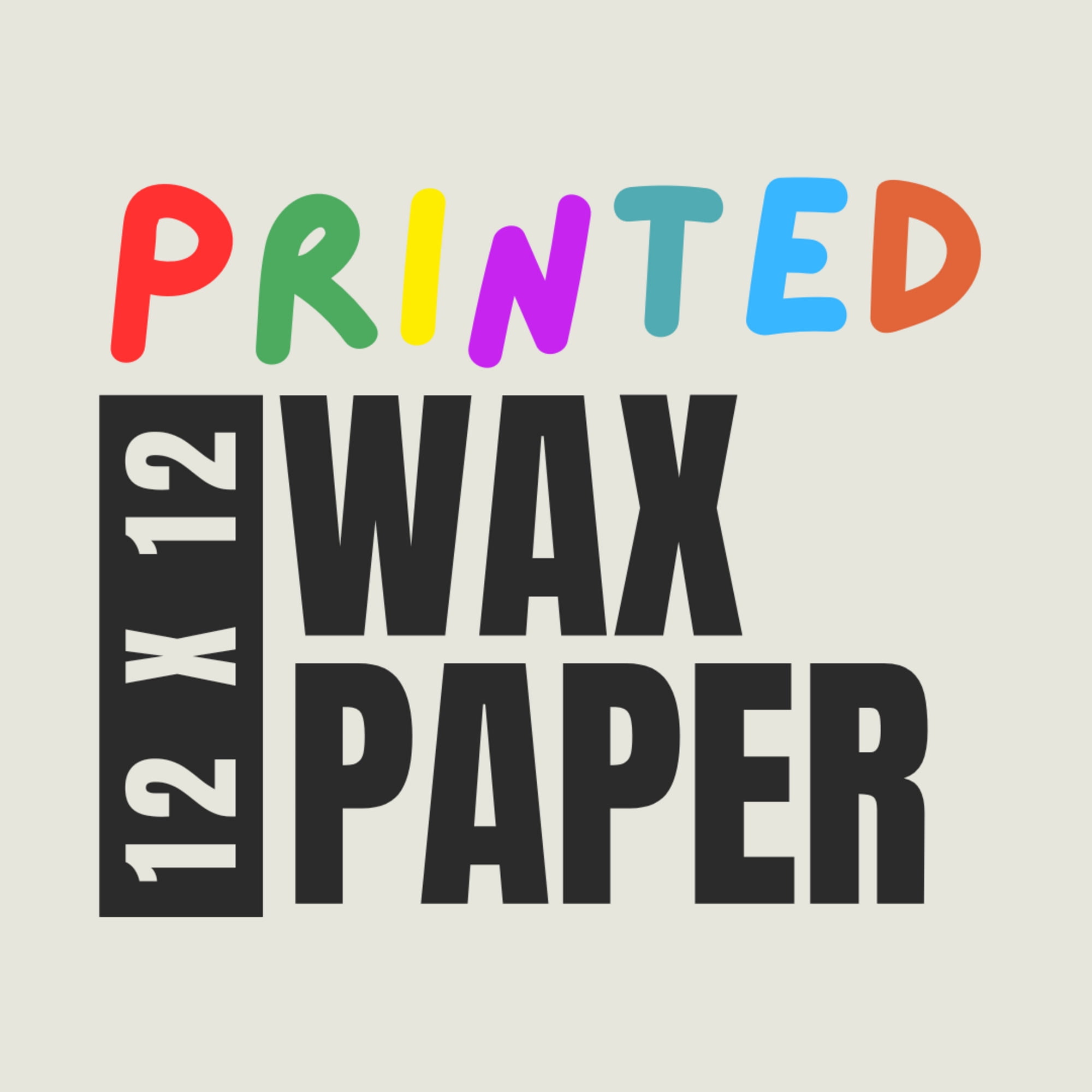 To Go Packaging 12" X 12" Printed (Choose Your Design) Wrap Wax Paper ...