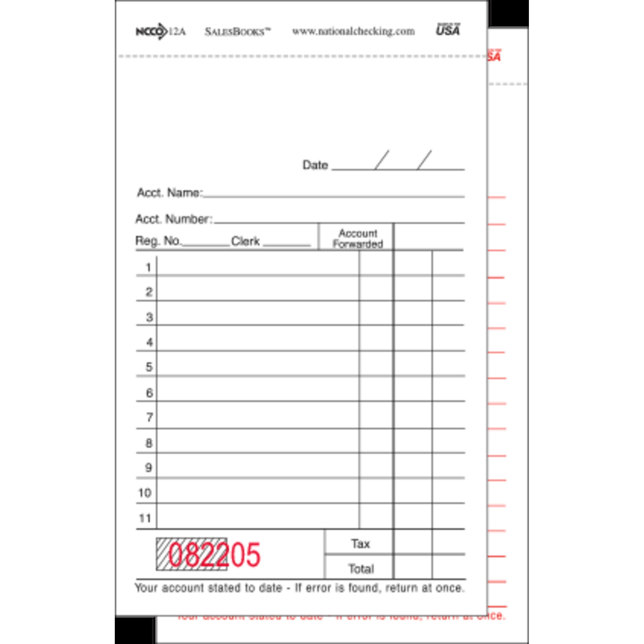 To Go Packaging GC12A-2 - 2 Part Carbon Guest Check - 10 Books/pk ...