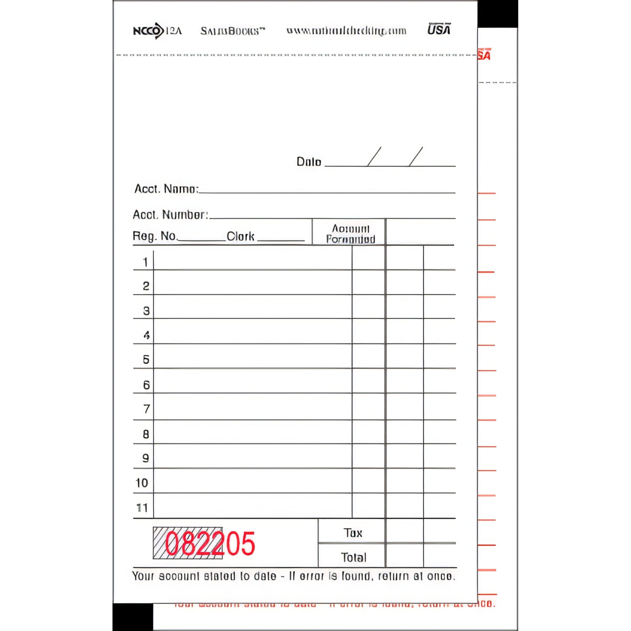 To Go Packaging Gc12a-2 - 2 Part Carbon Guest Check - 100 Books/case ...