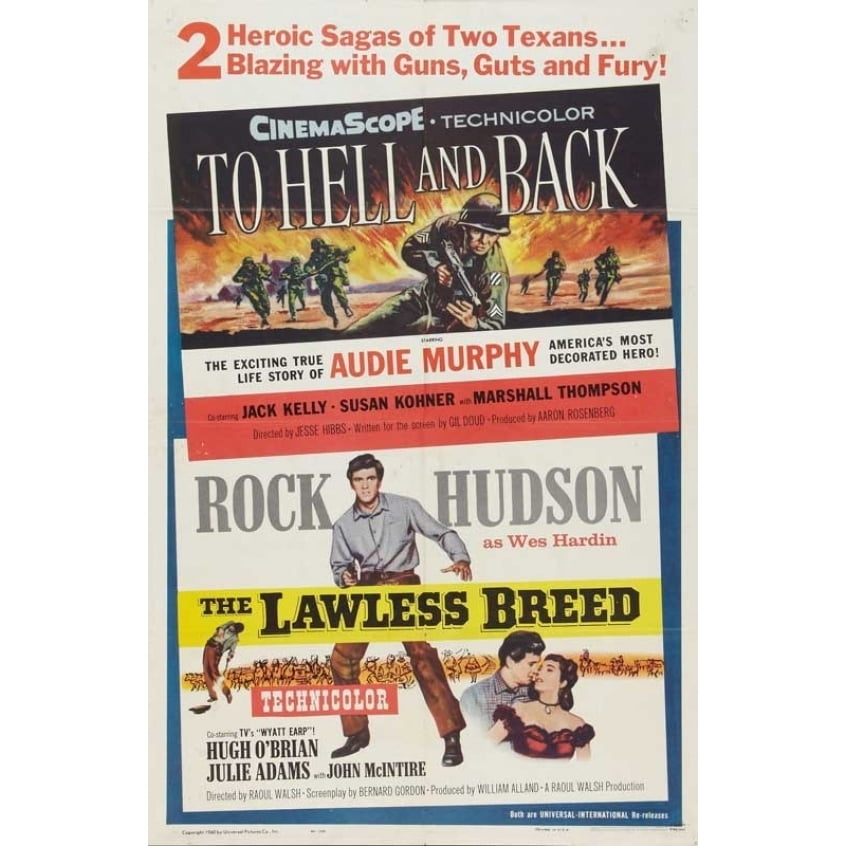 To Hell and Back Movie Poster Print (27 x 40) - Walmart.com