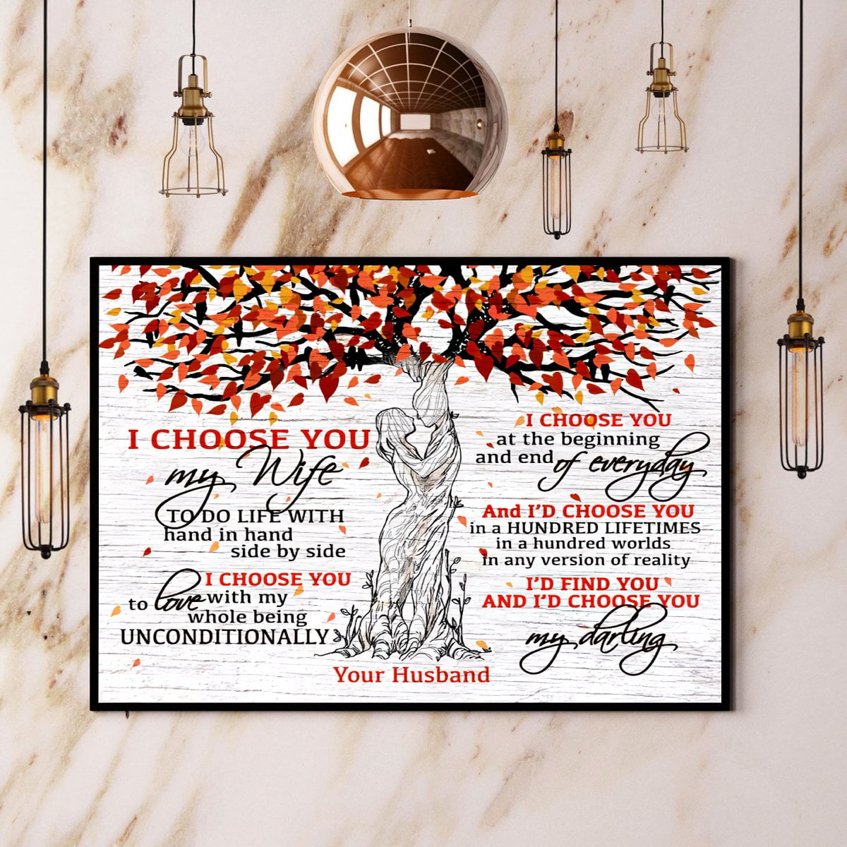 To Husband I Choose You My Wife Poster No Frame Matte Wall Art Decor 11 ...