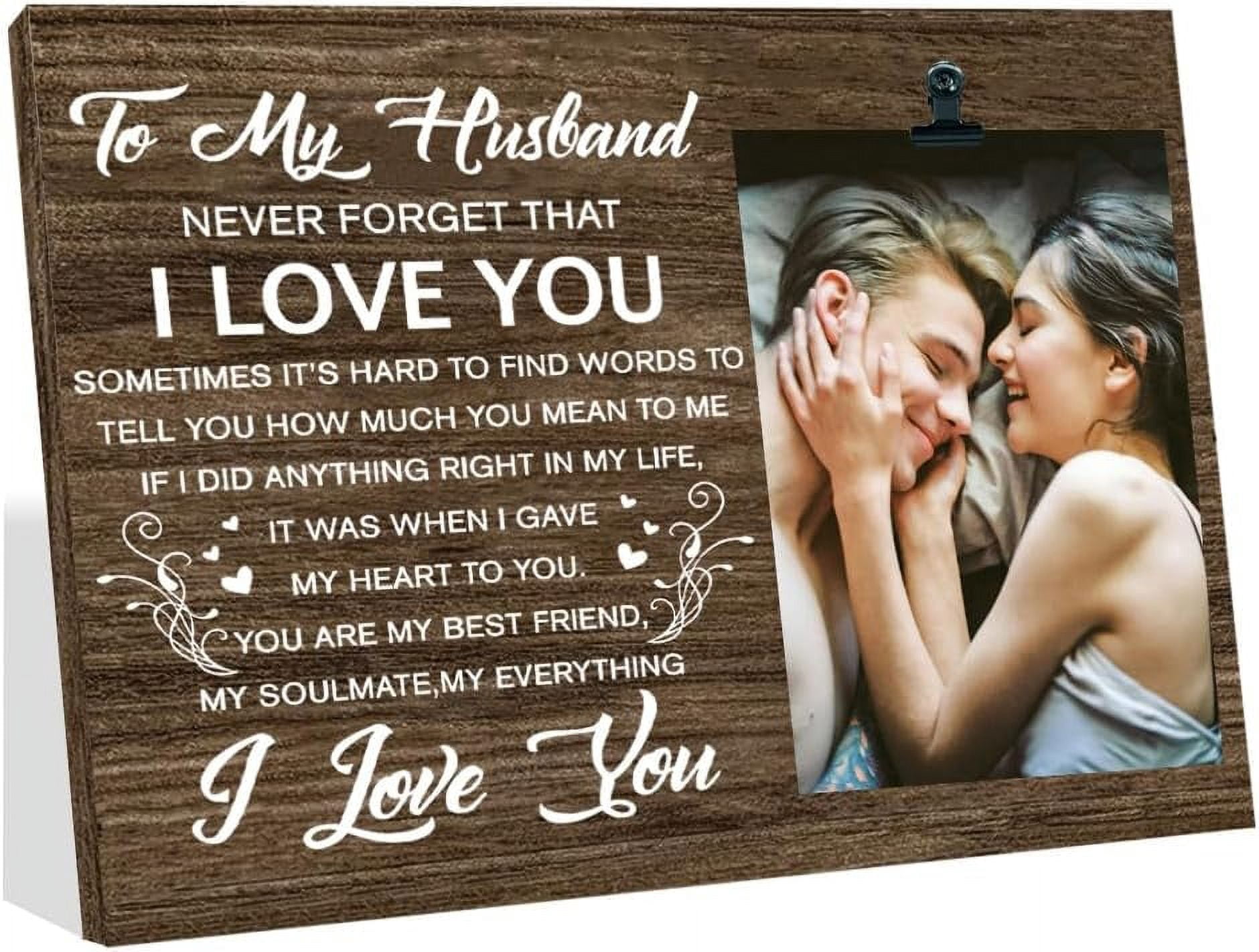 To my Husband Never Forget That I Love You Picture Frame 7.87x9.84 ...