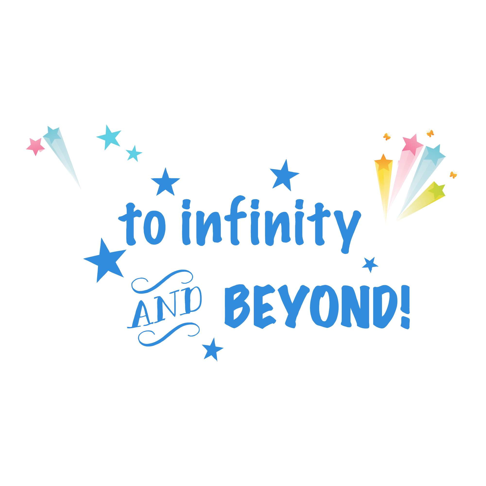 To Infinity And Beyond Beautiful Love Quote Vinyl wall Design Art Wall ...
